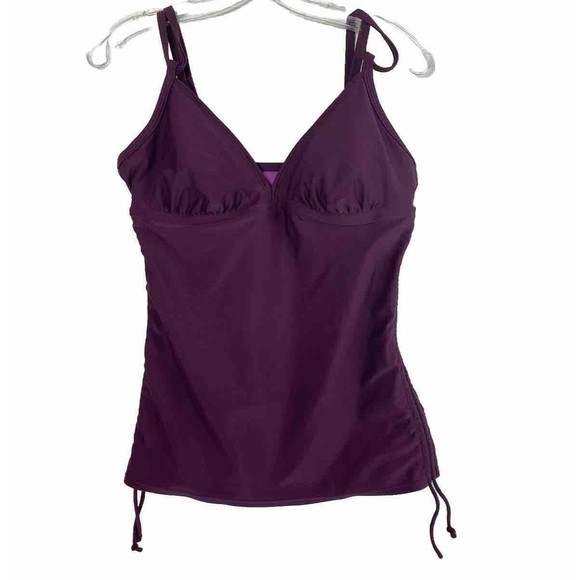 Athleta | Swim | Athleta 36b34c Tall Tankini Swimsuit Top Maroon ...